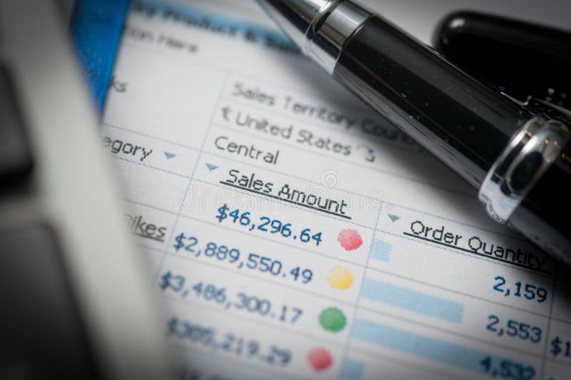 Pen and Report Paper, Business Conceptual Stock Photo - Image of ...