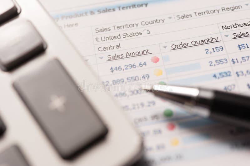 Pen and Report Paper, Business Conceptual Stock Photo - Image of ...