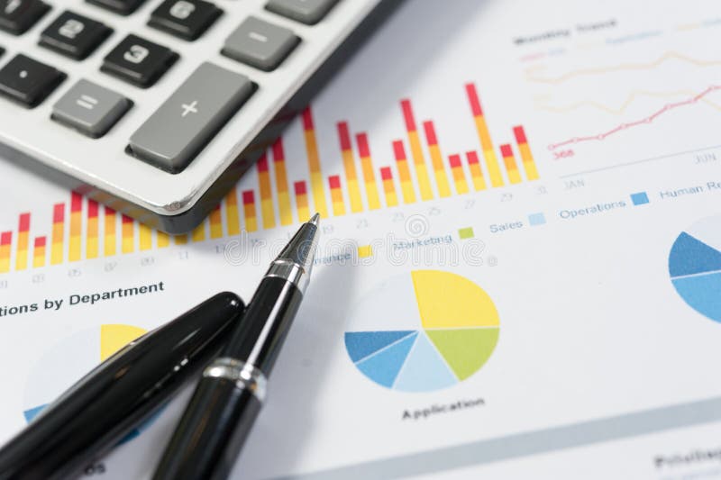 Pen and Report Paper, Business Conceptual Stock Photo - Image of hand ...