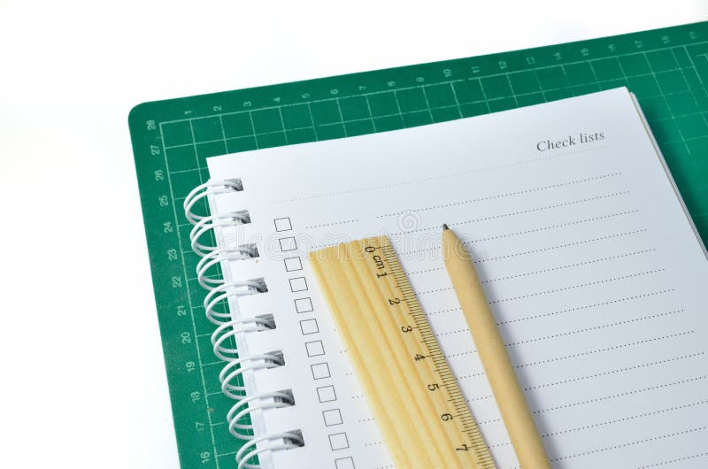 Pen, ruler and notebook stock image. Image of isolated - 28497941