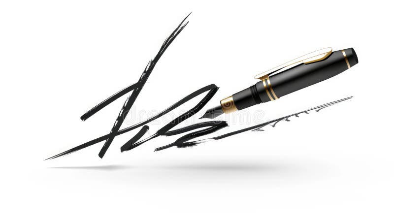 A Pen and Scissors are Suspended in Mid-air, Ready for Use Stock Image ...