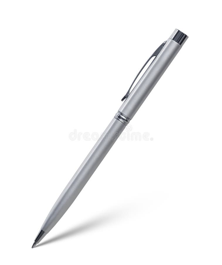 Pen with Shadow Isolated on White Background Stock Image - Image of ...