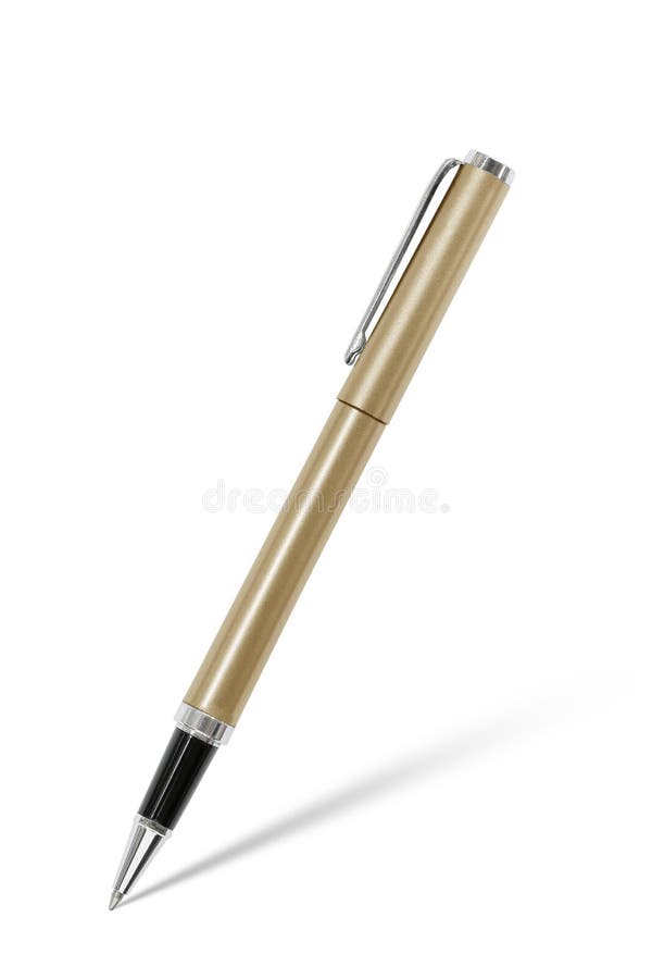Pen with Shadow Isolated on White Background Stock Photo - Image of ...