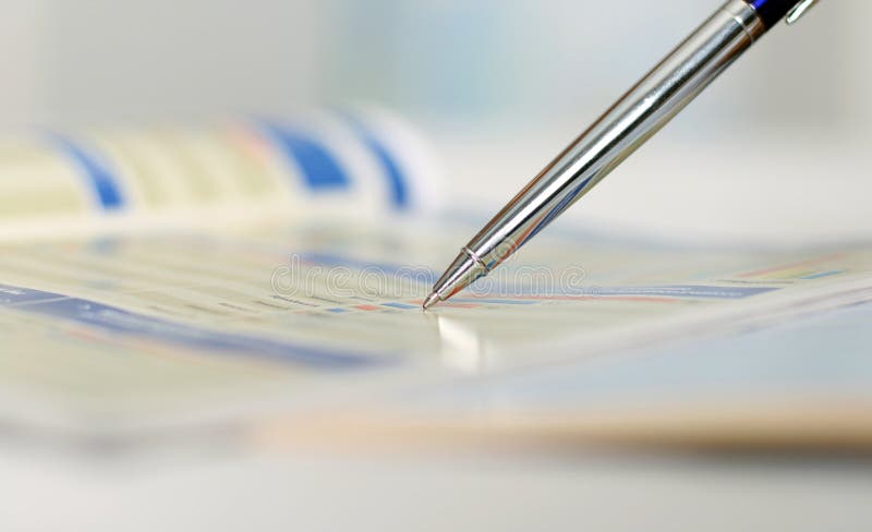 Pen showing diagram stock image. Image of chart, enterprise - 11893361