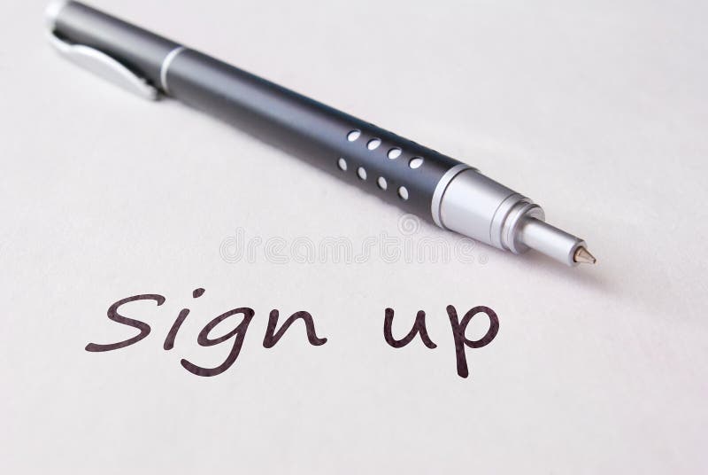 Pen and sign up stock image. Image of classic, learning - 12771619