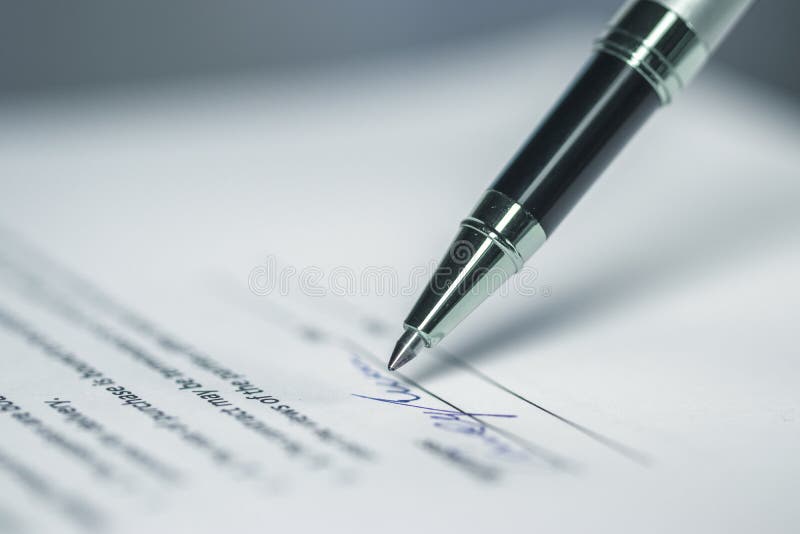 Pen and Signature on Paper Background Stock Image - Image of blue ... Pen and Signature on Paper Background Stock Image - Image of blue ...