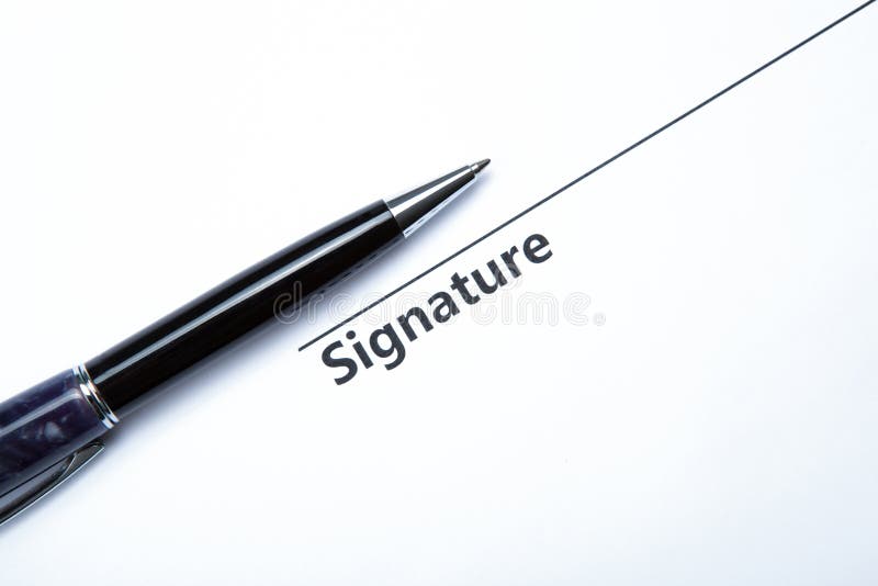 Pen and signature stock image. Image of plans, signs - 40330167