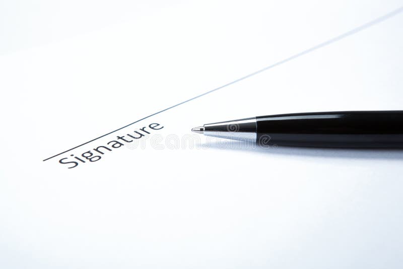 Pen and signature stock image. Image of write, business - 40330193