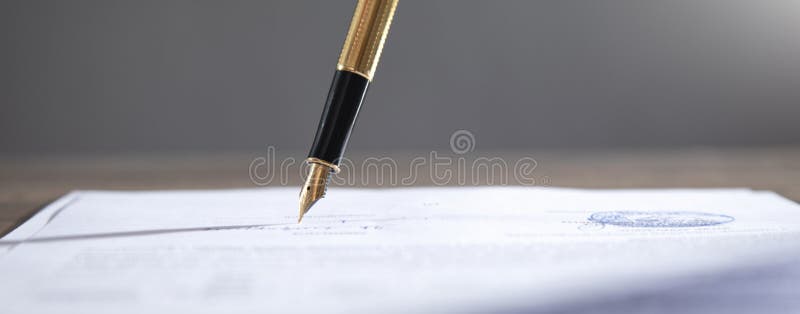 Pen Signing in Contract. Business Stock Photo - Image of application ...