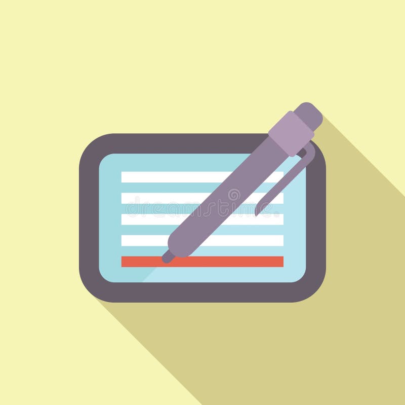 Pen is Signing a Document on a Tablet Stock Illustration - Illustration ...