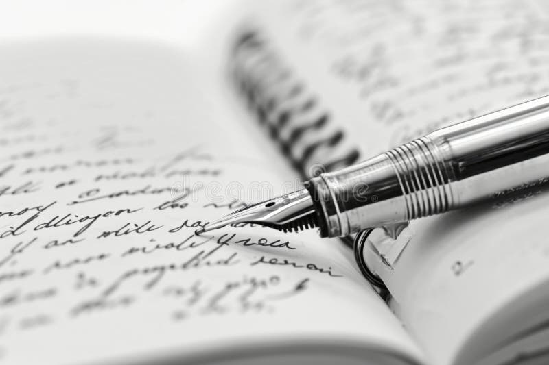 A Pen is Sitting on Top of a Notebook with a Handwritten Note Stock ...