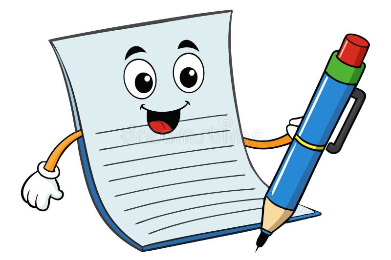 Pen Sketching on Paper with Lined Text, Illustrating Creativity ...