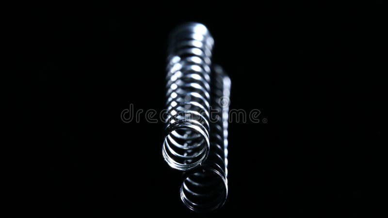 Pen Spring in Macro Photography Stock Photo - Image of metal ...