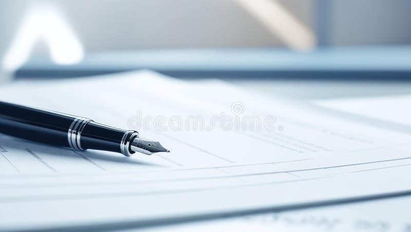 Pen on Stack of Documents and Papers, Contract or Agreement, Paperwork ...