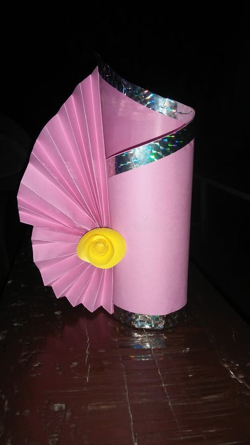 This is Pen Stand , Make Paper Cutting for Hand Makimg Stock Image ...