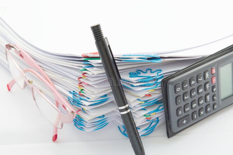 Spectacles and calculator stock photo. Image of finance - 12338