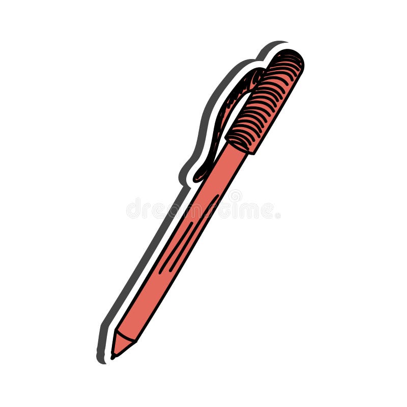 Pen Sticker stock vector. Illustration of business, element - 255456652