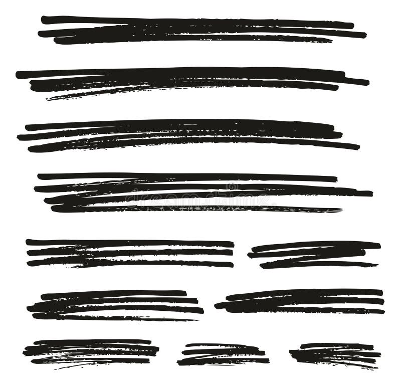 Pen Strokes Bold Line stock vector. Illustration of artistic - 115789292