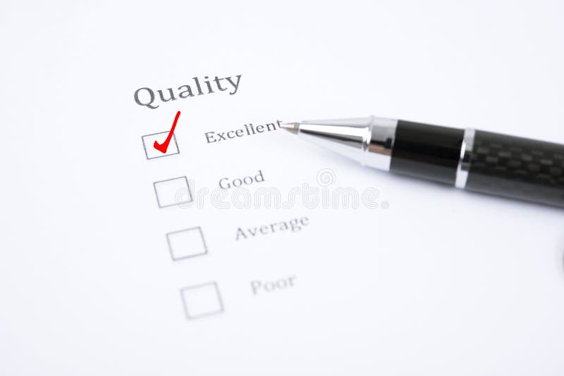 Pen and Survey Form Consumer with Questionnaire Checkbox Stock Photo ...