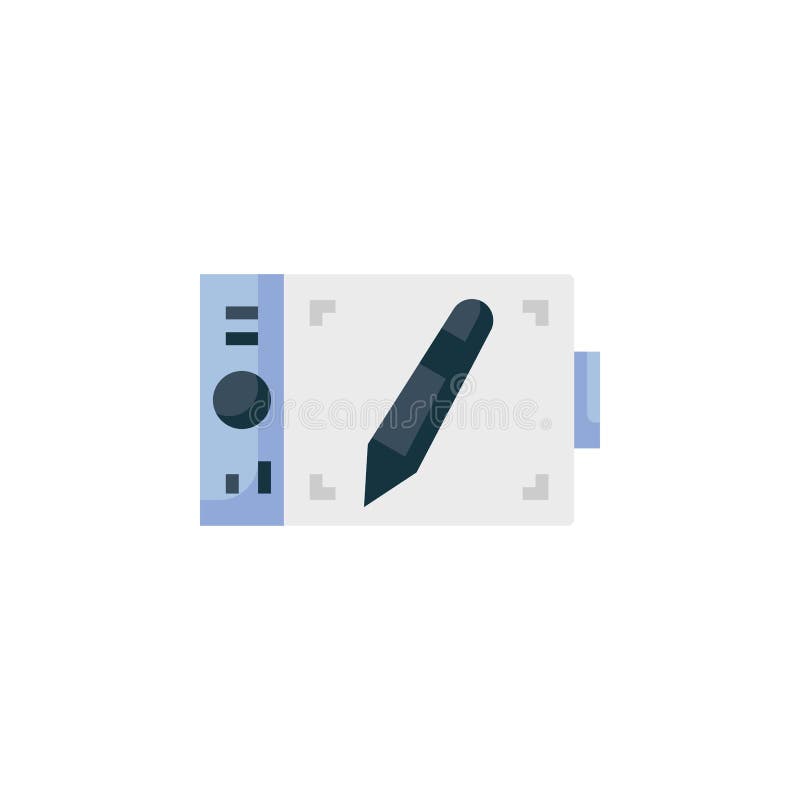 Pen Tablet Vector Icon. Computer Component Icon Flat Style. Perfect Use ...