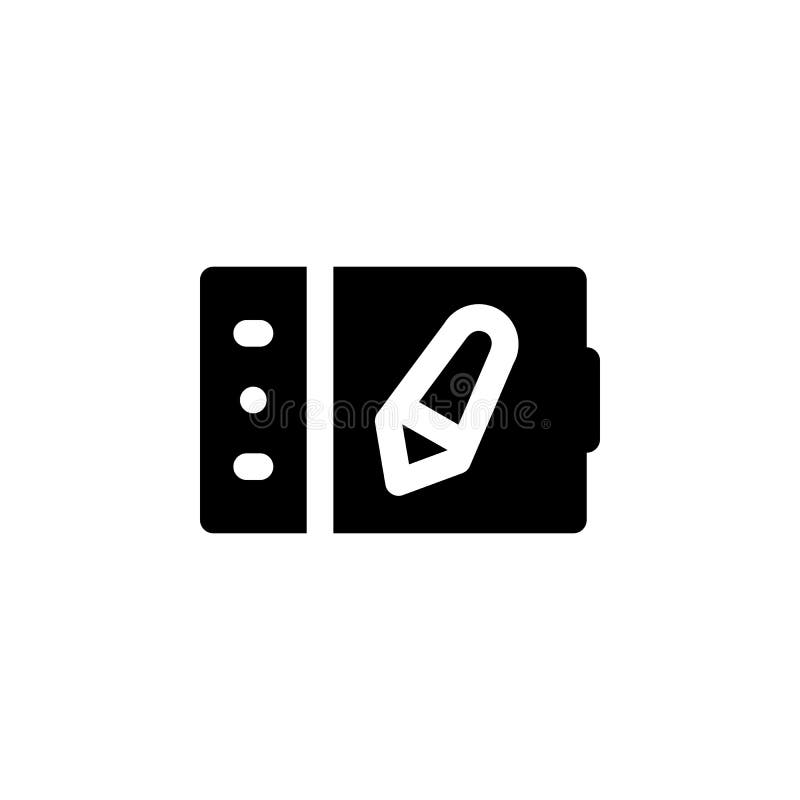 Pen Tablet Vector Icon. Computer Component Icon Solid Style. Perfect ...
