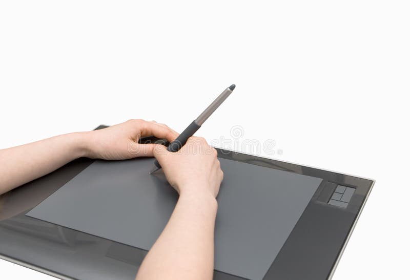 Pen tablets draw stock photo. Image of hand, draw, tablets - 8366448