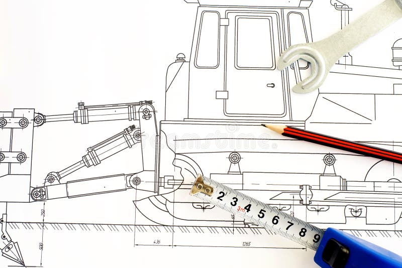 Pen and tape measure stock image. Image of print, constructor - 12944889
