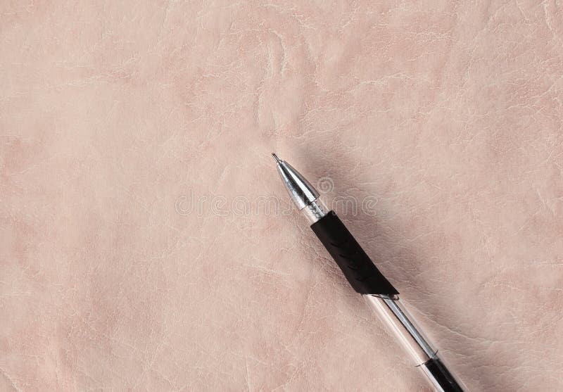 Pen on Textured Paper.large Space for Text Stock Image - Image of ...