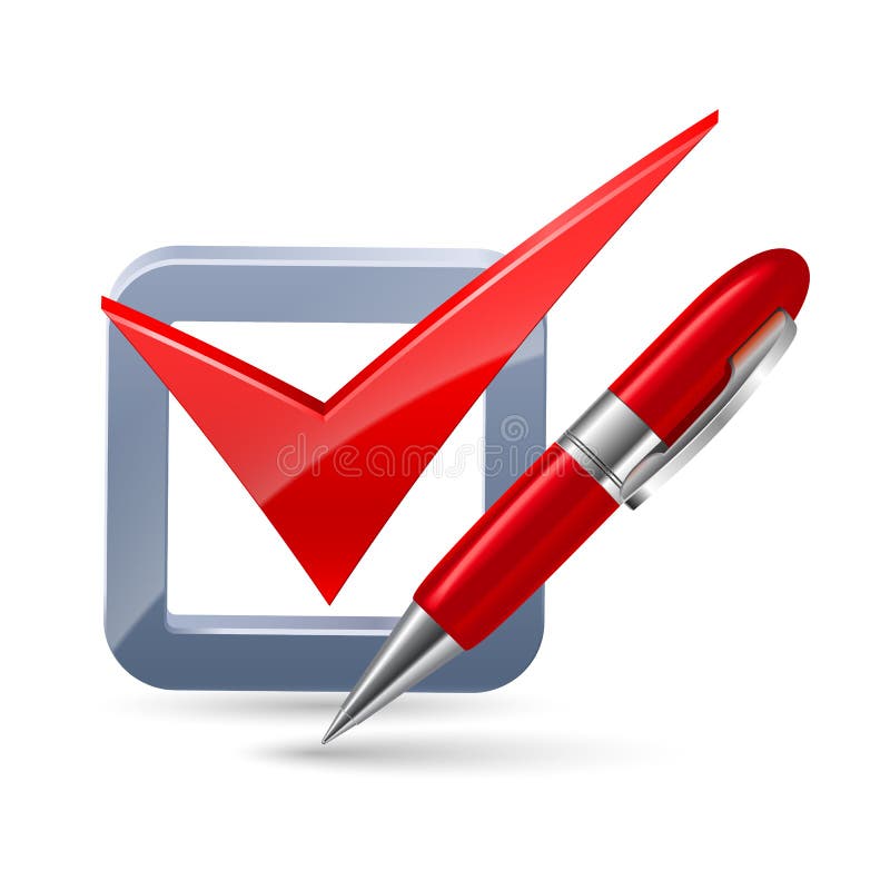 Red Pen Writing Tick Mark Stock Illustrations – 210 Red Pen Writing ...