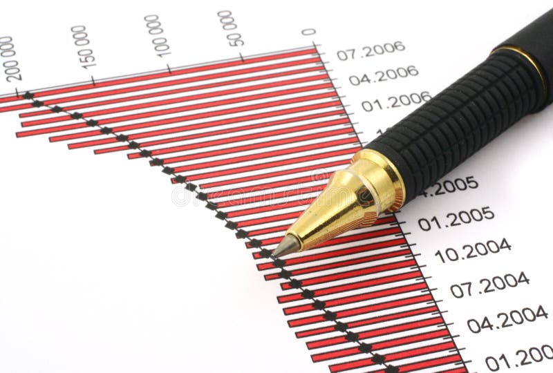 Pen Tip and Business Chart #5 Stock Image - Image of isolated, balance ...