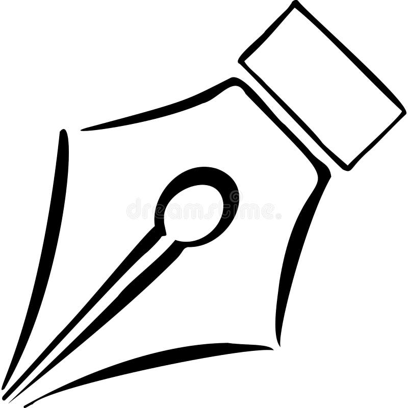 Pen Tip, Nib Sketch Vector Illustration Stock Illustration ...