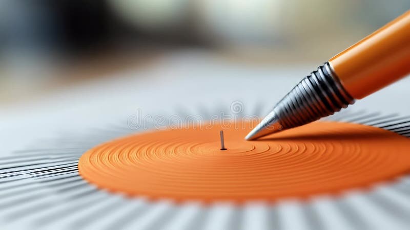 Precise Pen Pointing Target Center: Strategic Business Goal Stock ...