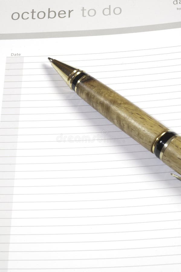 Pen on to do list stock image. Image of planner, notebook - 19621241