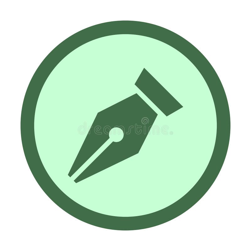 Pen tool circle symbol stock vector. Illustration of create - 129703664