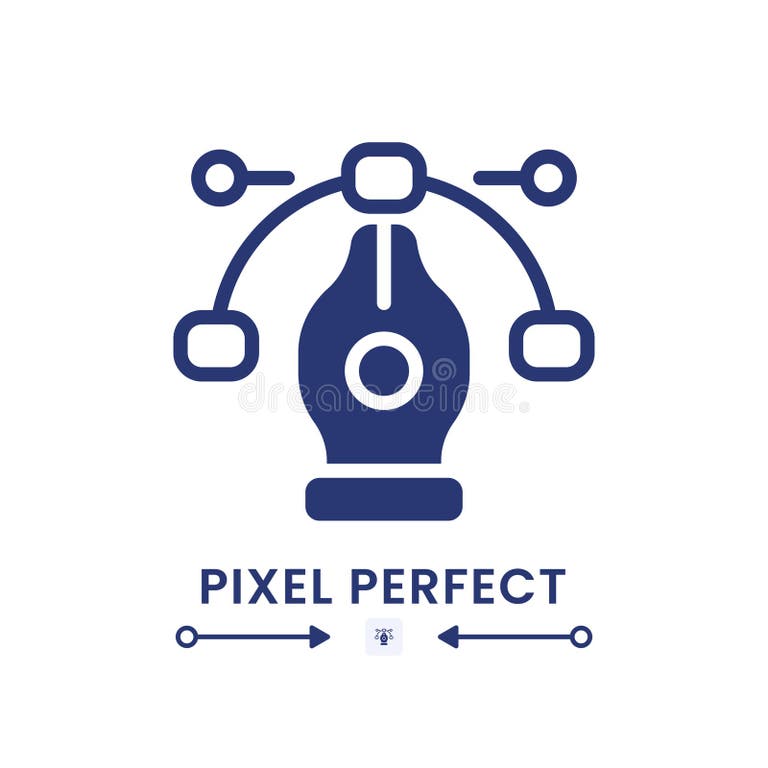 Pen Tool Cursor Black Solid Desktop Icon Stock Illustration ...