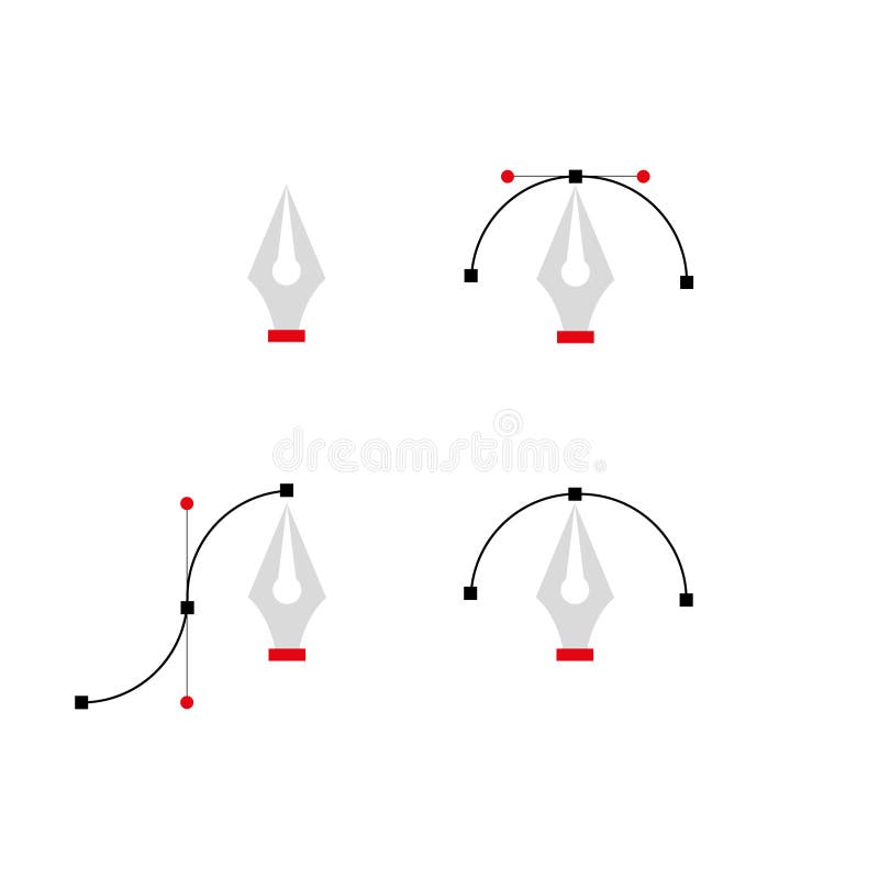 Pen Tool Cursor. Vector Computer Graphics. Logo for Designer or ...