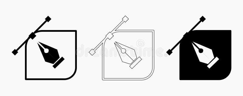 Pen Tool Icon Logo Vector Design. Vector Computer Graphics. Logo for ...