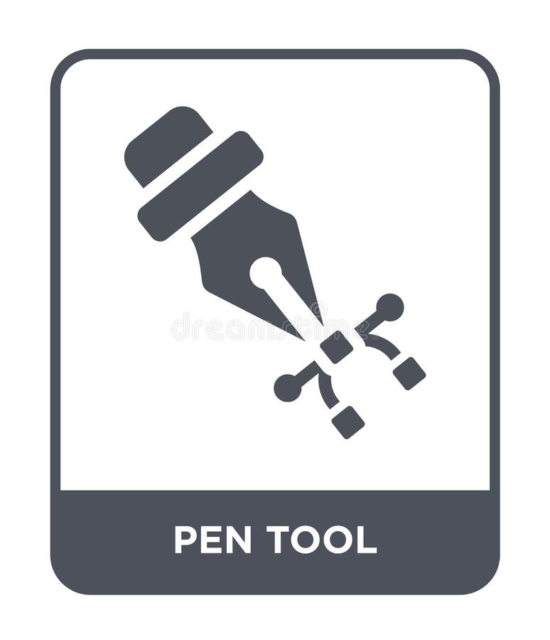 Pen Tool Icon in Trendy Design Style. Pen Tool Icon Isolated on White ...