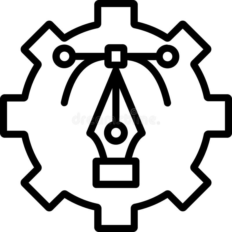 Pen Tool Settings Outline Vector Icon that Can Easily Edit or Modify ...