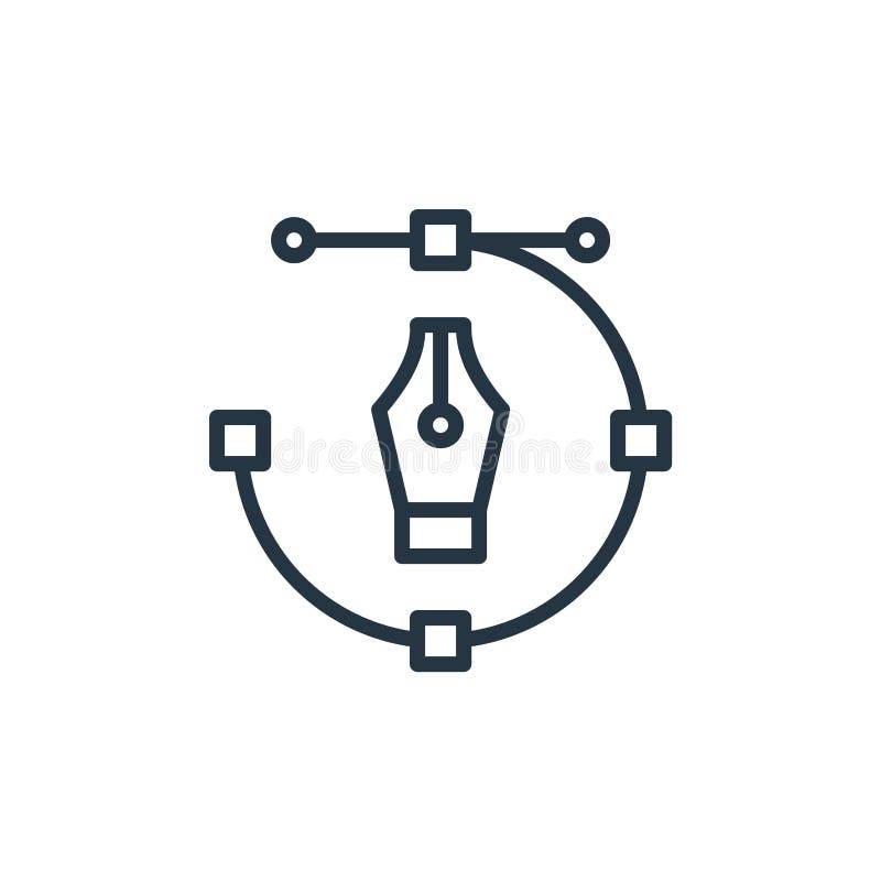 Pen Tool Vector Icon Isolated on White Background. Outline, Thin Line ...