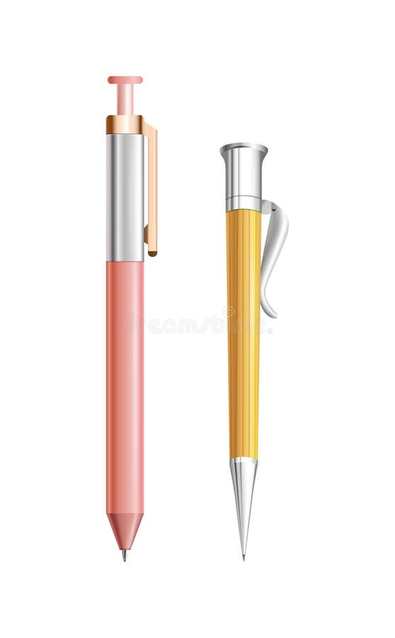 Pen Tools Mockup Composition Stock Vector - Illustration of view, paper ...