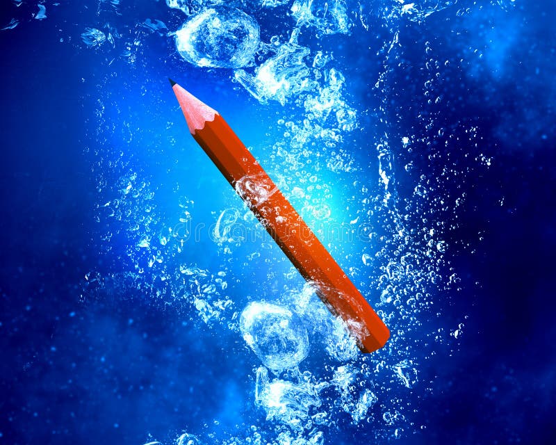 Pen under water stock image. Image of deed, instrument - 62449497