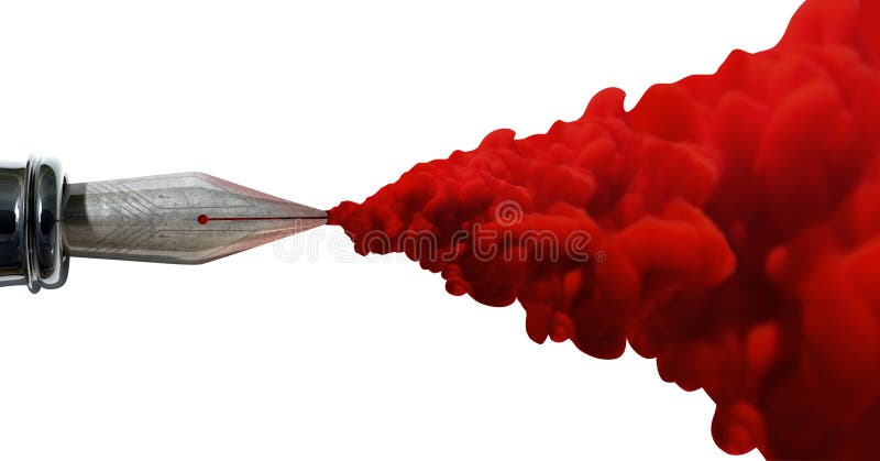 Pen And Underwater Ink Jet stock image. Image of drawing - 38006415