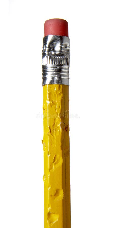 Chewed up pencil. stock image. Image of pencil, number - 2431655