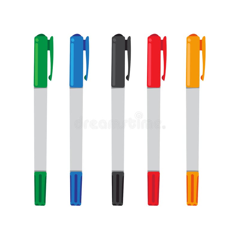 Pen Vector Collection Design Stock Illustration - Illustration of write ...