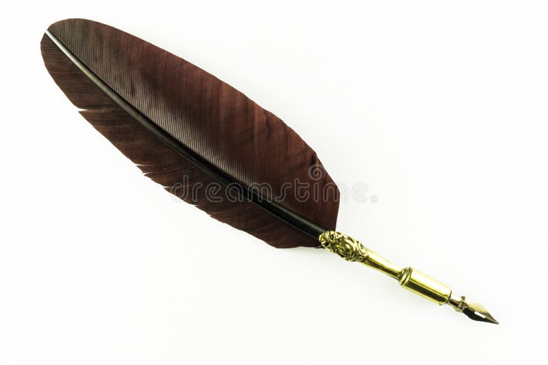 Pen Write Ink on White Background Stock Photo - Image of concepts, hair ...