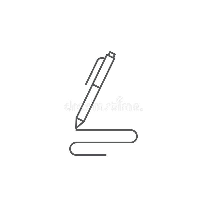 Pen, Write Vector Icon Isolated on White Background Stock Vector ...