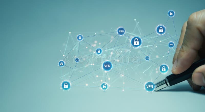 Pen is Writing on a Blue Background with a Lot of Blue Circles Stock ...