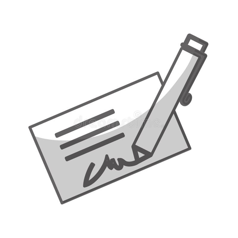 Pen Writing on Card Icon Image Stock Vector - Illustration of sign ...