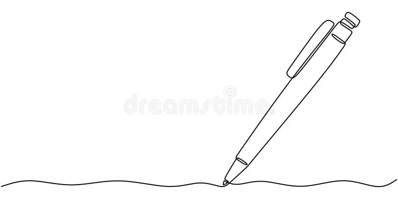 Pen Writing in Continuous Line Drawing. Literature and Education ...
